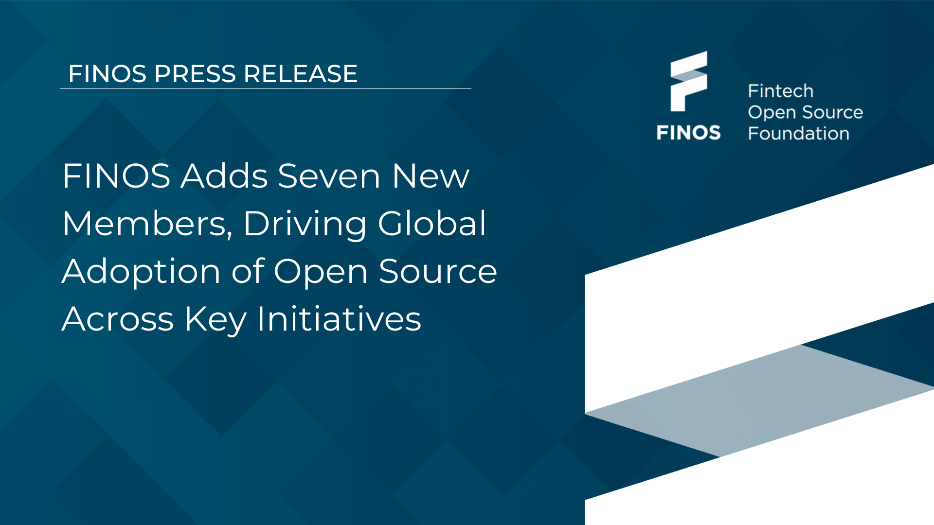 FINOS Adds Seven New Members, Driving Global Adoption of Open Source Across Key Initiatives
